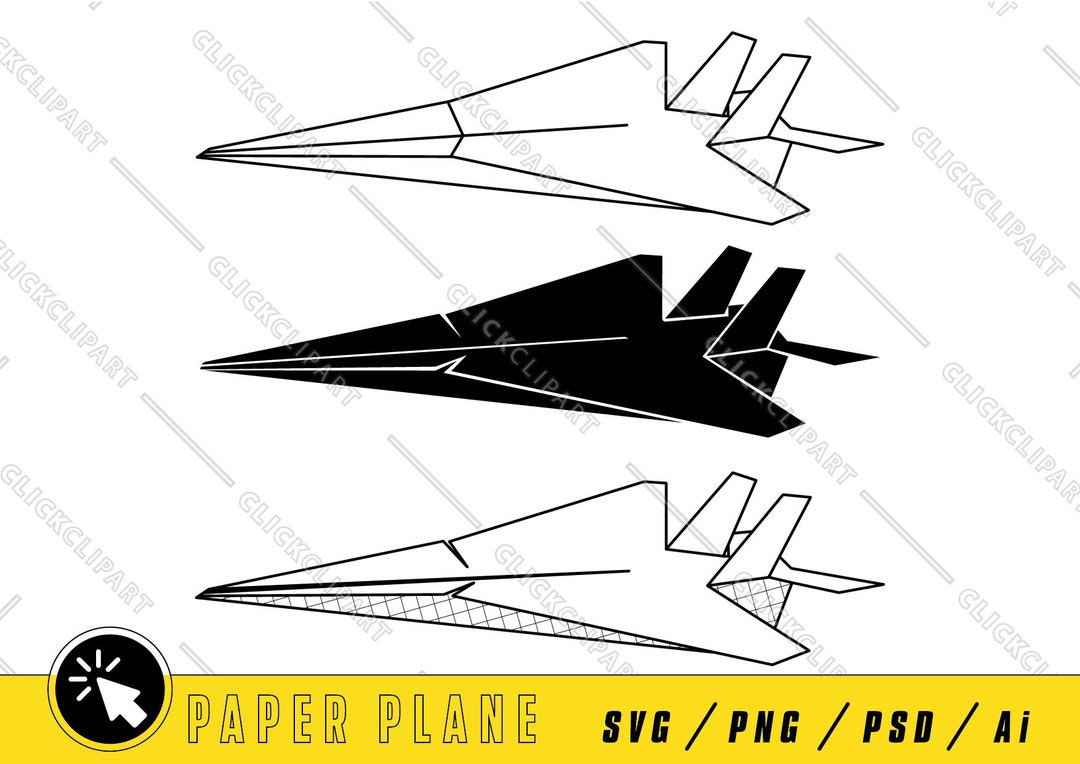 Paper Airplane SVG | Paper Plane PNG | Paper Plane Clipart | Silhouette ...