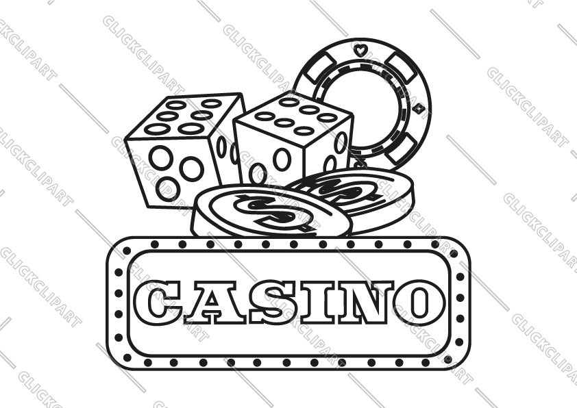 Casino SVG Gambling PNG Las Vegas SVG Casino Clipart Dice Playing Cards ...