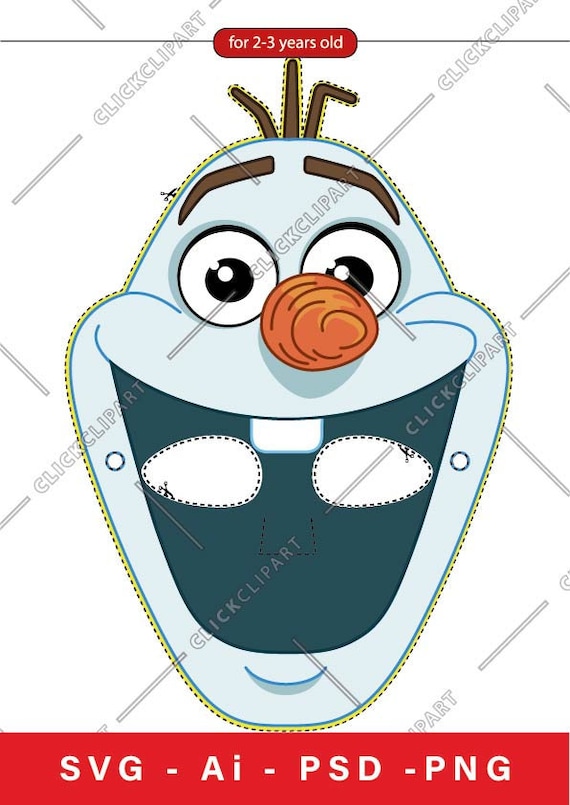 Olaf Frozen Face Template