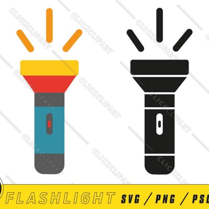 Flashlight Clipart Image - Etsy