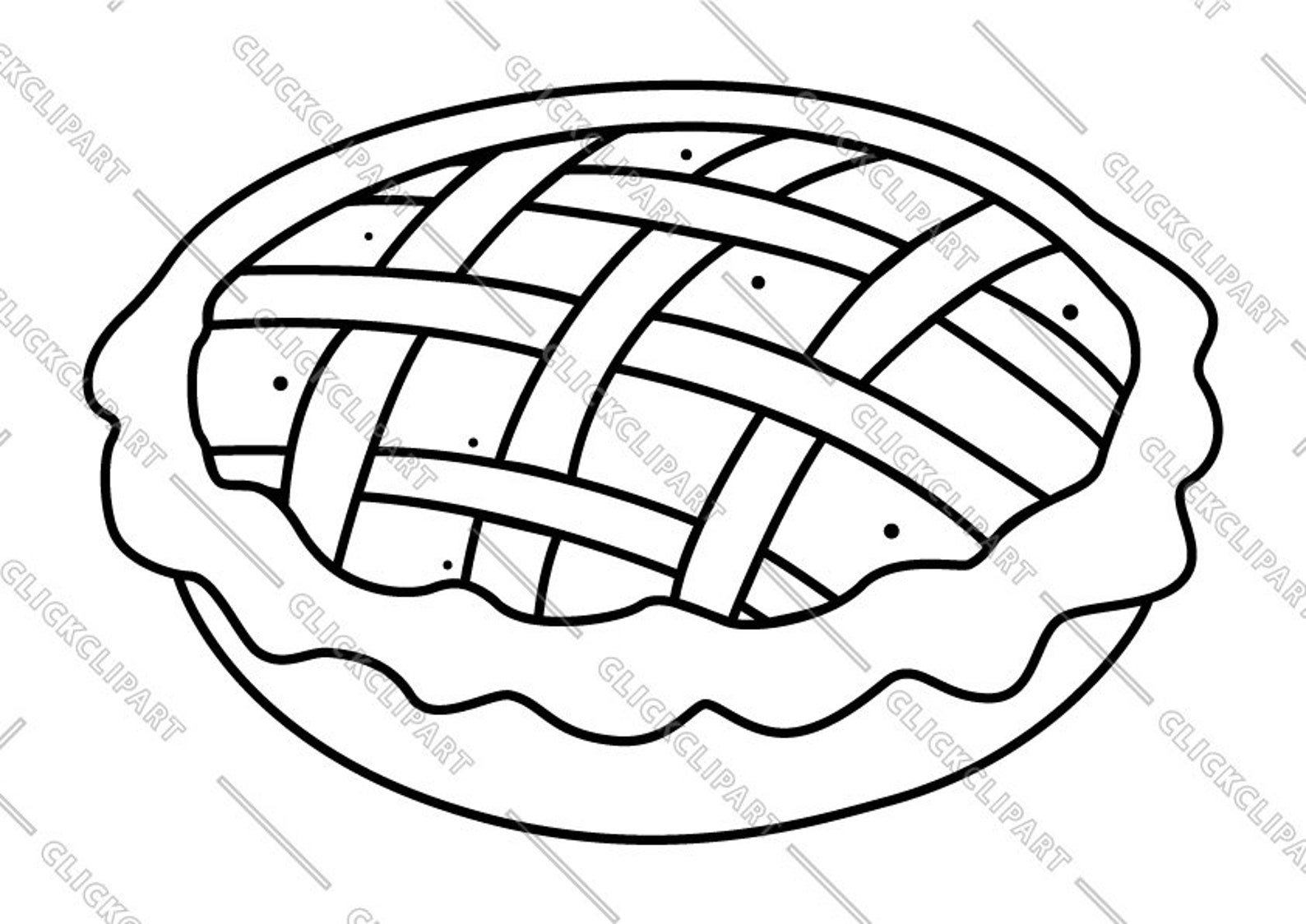 Pie SVG Pie PNG Pie Clipart Apple Pie Tart Line Art Food SVG Files Cut ...