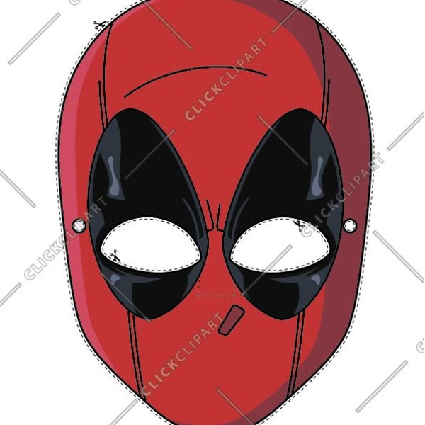 Deadpool Face Mask - Etsy
