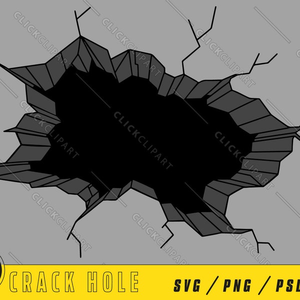 Broken Wall Decal - Etsy