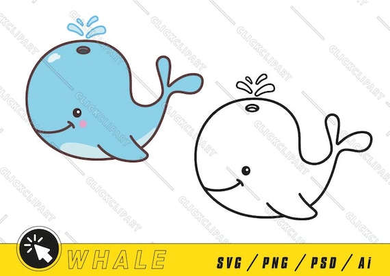 Baby Walvis Cartoon Walvis Cartoon Schattig Welterusten Kaart Voor