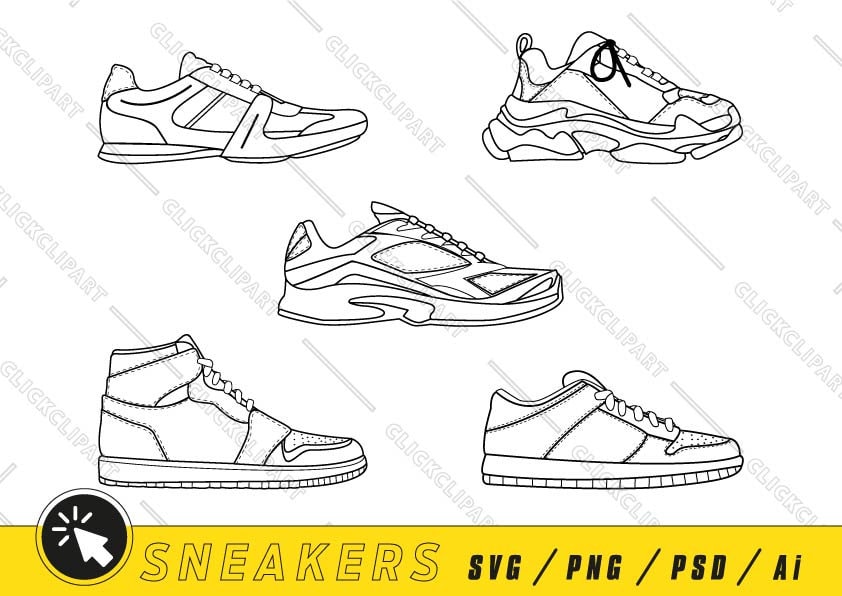 Sneaker SVG | Sneaker PNG | Sneaker Clipart | Shoes Svg | Sport ...