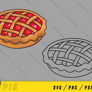 Pie SVG | Pie PNG | Pie Clipart | Apple Pie | Tart | Line Art | Food ...