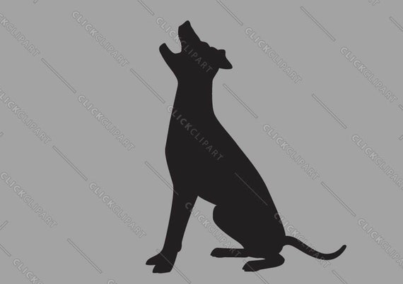 Hond Spelend Silhouet Rode Honden Silhouet. Chinese Dierenriem Dier