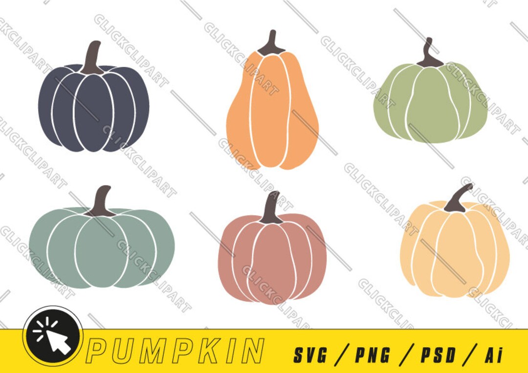 Pumpkin Clipart | Halloween Thanksgiving SVG Bundle (digital Download ...