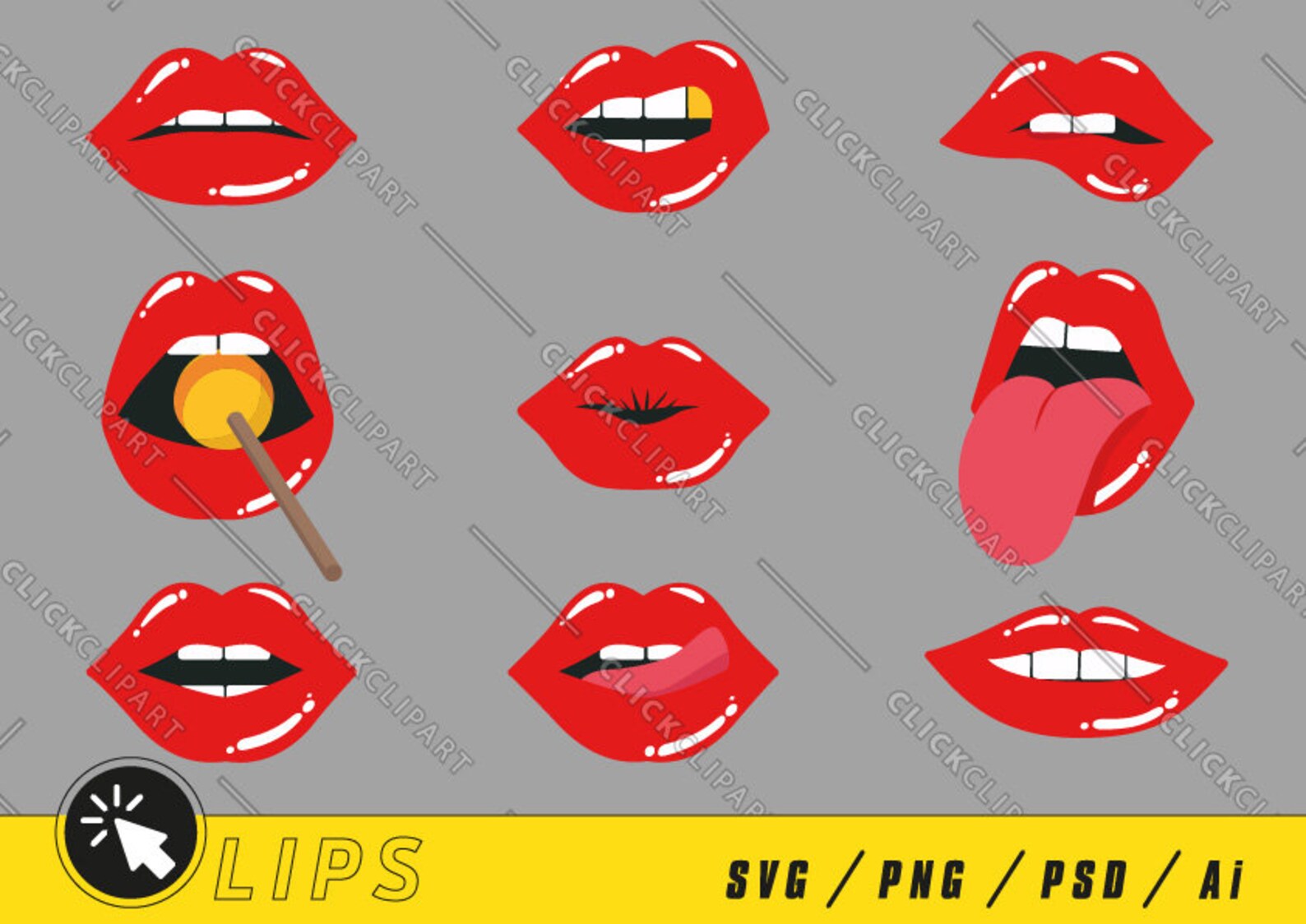 Lippen-Clipart | Lippen SVG | Lippen PNG | Beißende Lippen Svg | Mund ...
