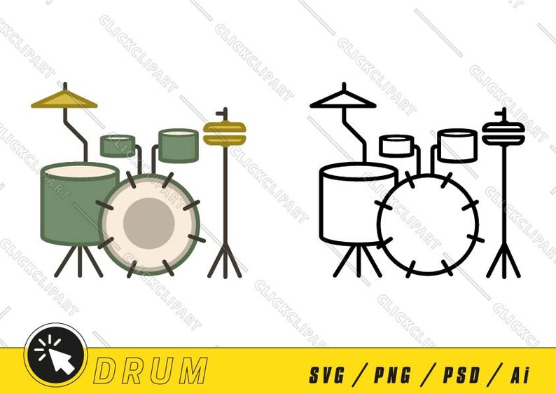 Drum SVG Drum PNG Music Svg Drumset Cut Files SVG Files Clip Art ...