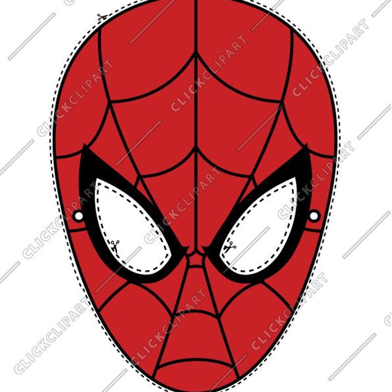 Spiderman Mask Pattern Template - Etsy