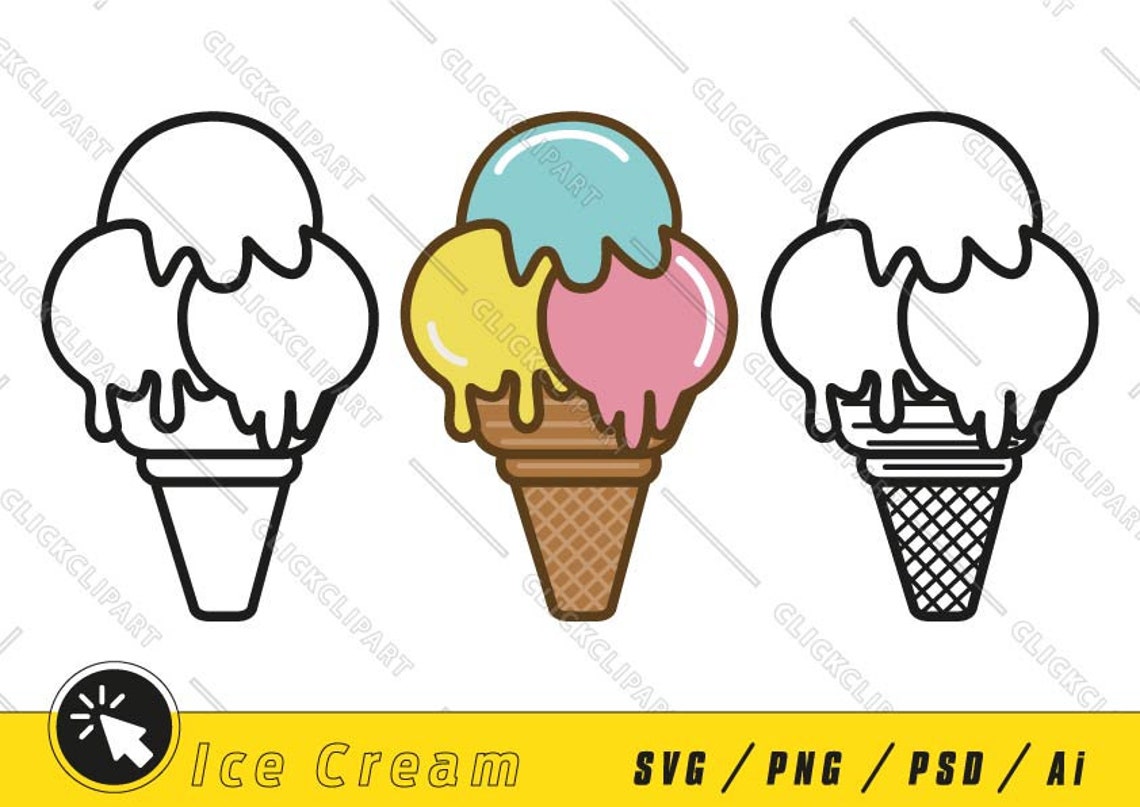 Ice Cream Svg Ice Cream Cone Svg Summer Svg Hello Summer Etsy