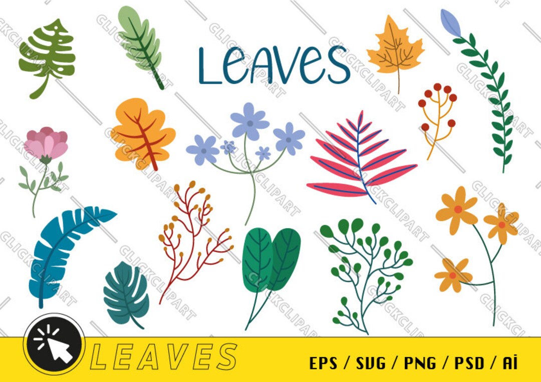 Leaves SVG | Leaf SVG | Leaf Clipart | Floral | Botanical | Plant ...