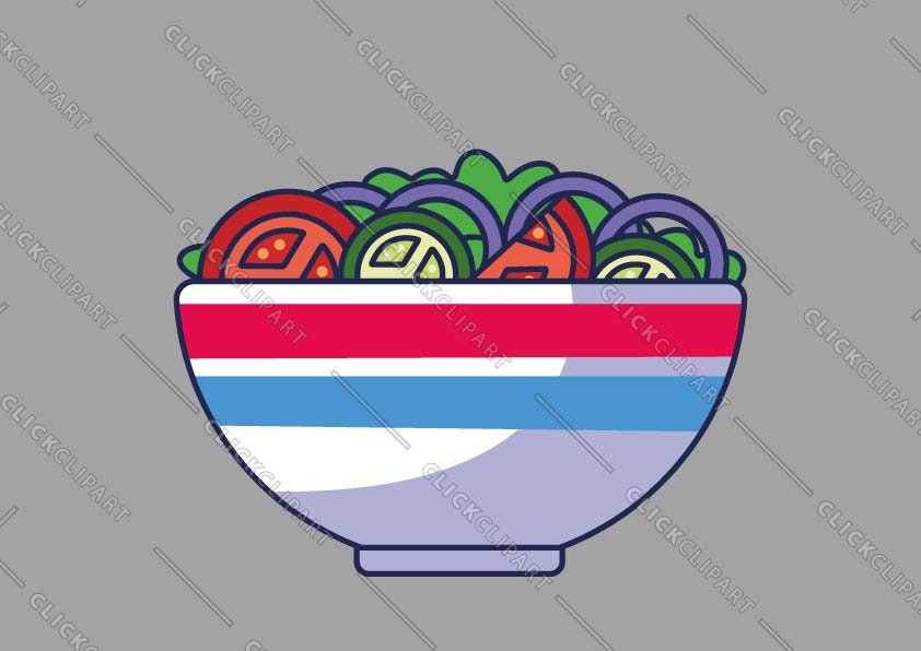 Salad Bowl SVG Files Food SVG PNG Cut Files Line Art - Etsy