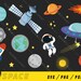Planets SVG Space PNG Astronaut Clipart Solar System Galaxy Earth Stars ...