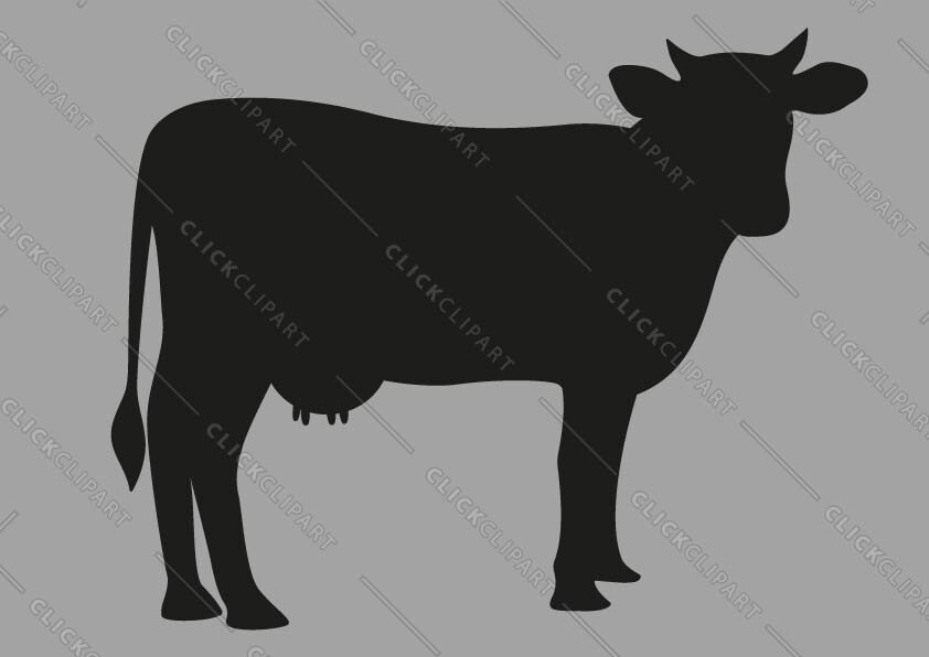 Cow Silhouette SVG Cow PNG Cow Clipart Farm Animal Svg Farm Svg Vector ...