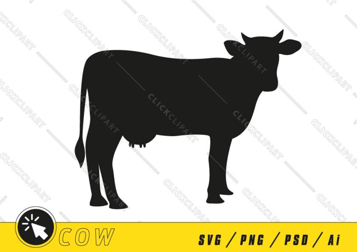 Silhouette de vache SVG | Vache PNG | Clipart de vache | Svg animaux de ...