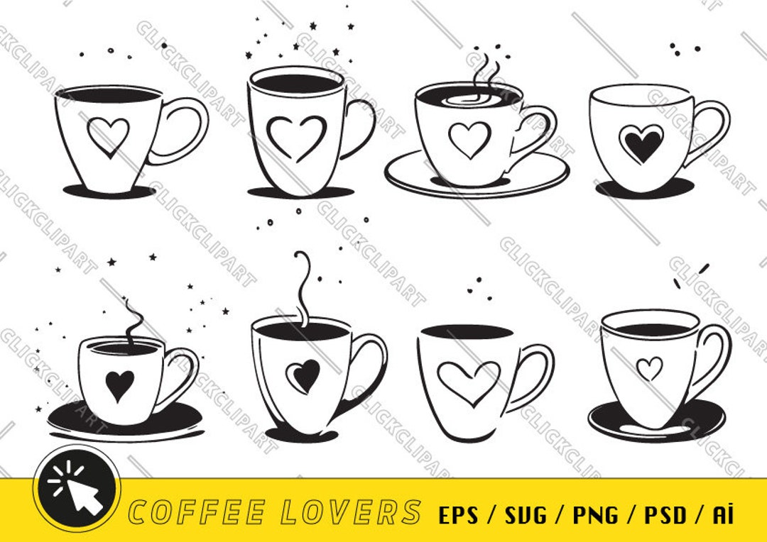 Coffee SVG Coffee Clipart Coffee Cup Mug Cut Files - Etsy