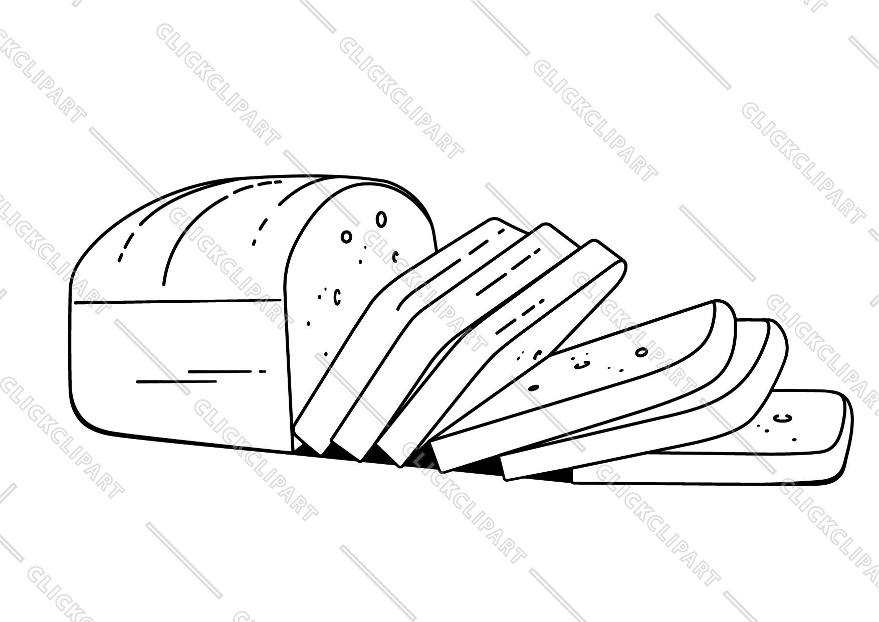 Bread SVG Bread PNG Toast Clipart Bakery Svg Food Svg Breakfast Doodle ...