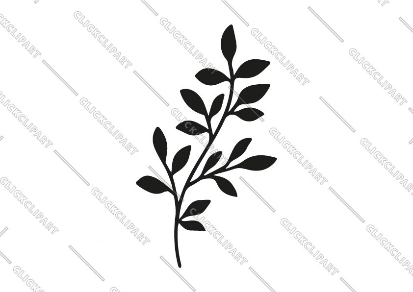 Feuilles SVG Feuille SVG Clipart de feuille Fleuri Botanique Plante ...