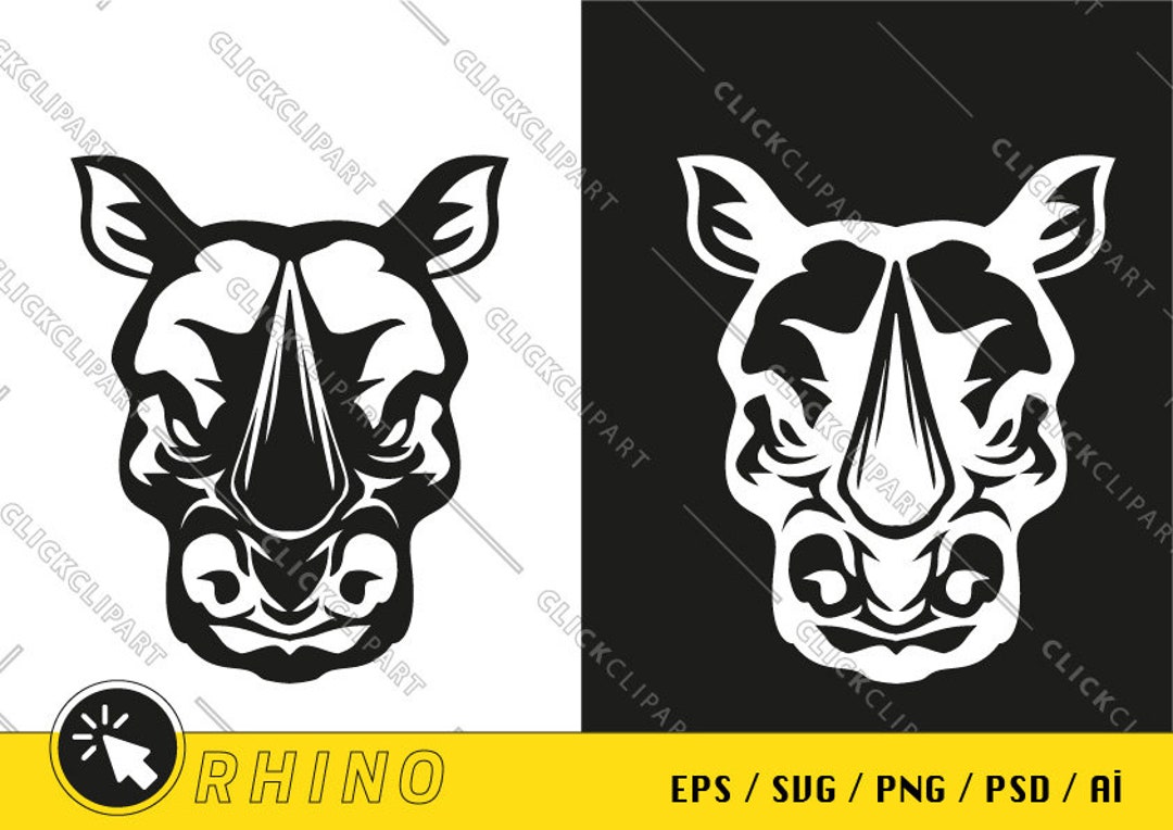 Rhino SVG | Rhino PNG | Animal Clipart | Wildlife Svg | Safari Animals ...