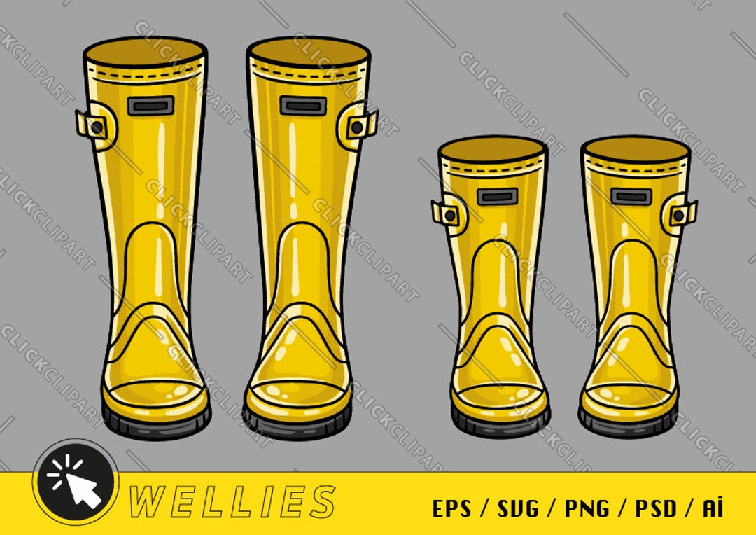 Yellow Rain Boot Clip Art