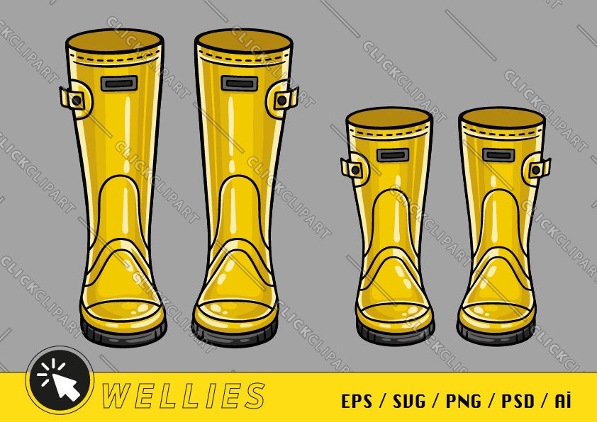 Rain Boots SVG | Wellie Clipart | Wellington Boot PNG | Gumboots ...