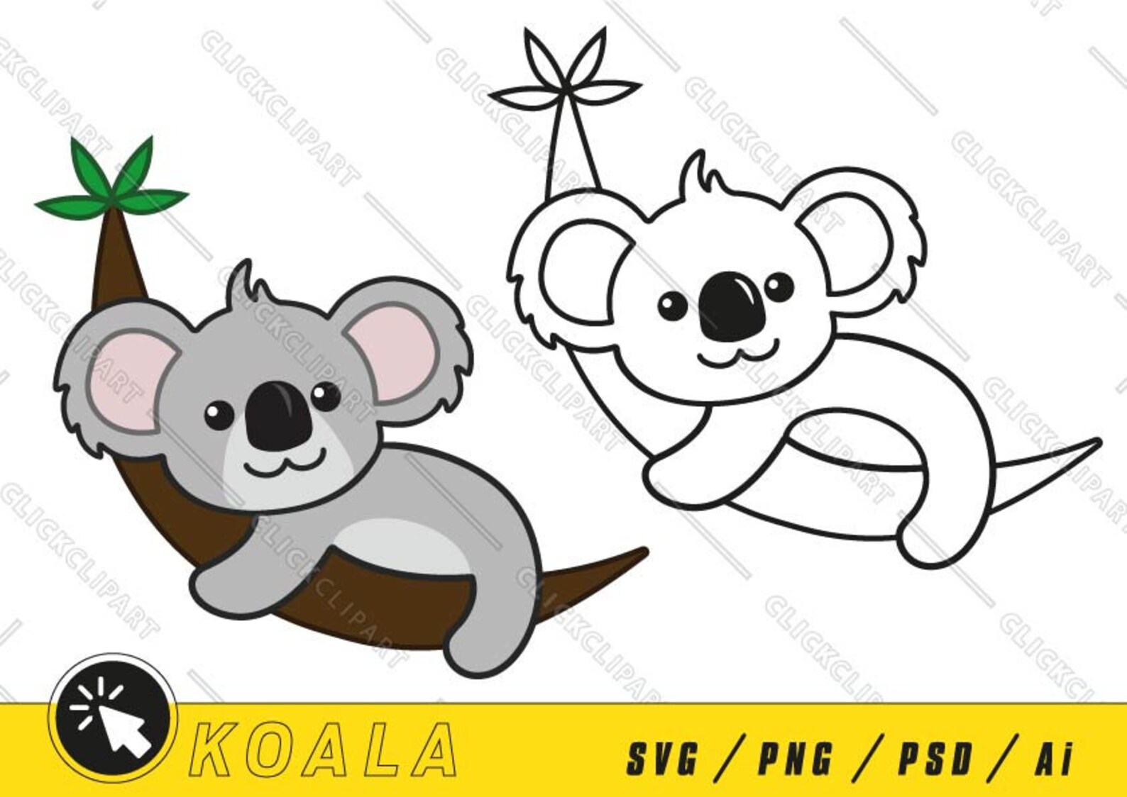 Cute Koala SVG Koala Clipart Koala PNG Koala Bear Svg - Etsy