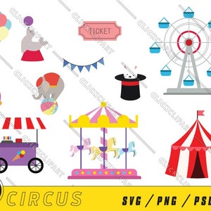 Circus SVG | Circus Clipart | Carnival Theme Party | Svg Bundle ...
