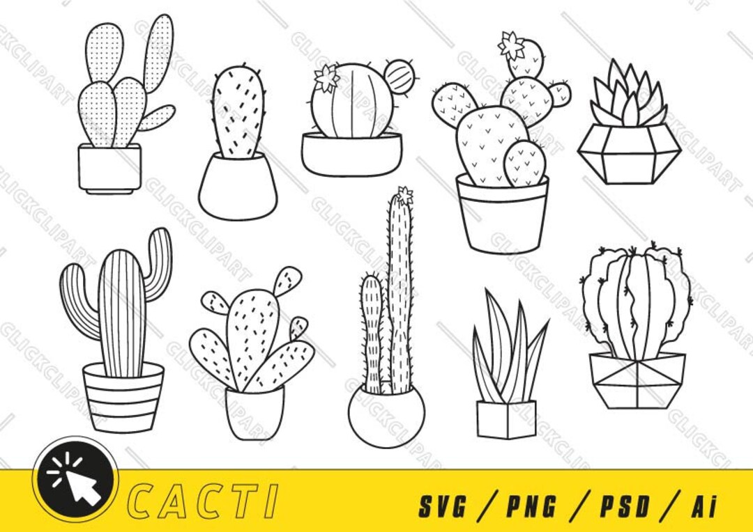 Cactus SVG | Cactus PNG | Cactus Clipart | Plant Svg | Svg Files | Svg ...