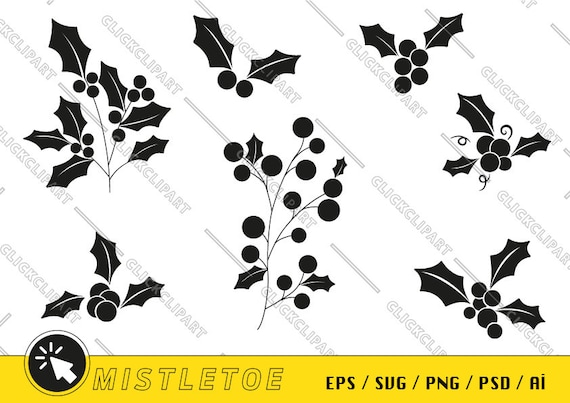 Mistletoe Silhouette Vector