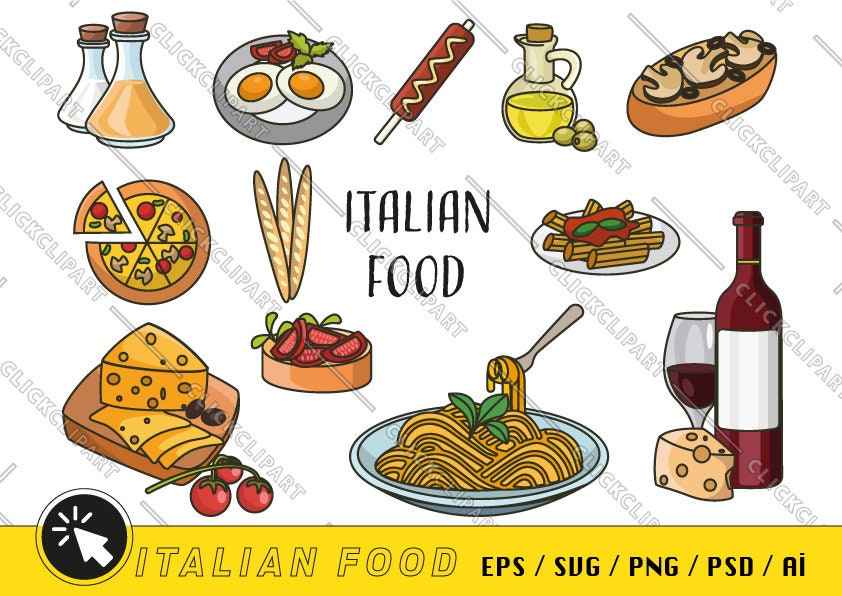 Italy SVG Food SVG Wine Glass Svg Pizza Slice Png Cut Files Clipart ...