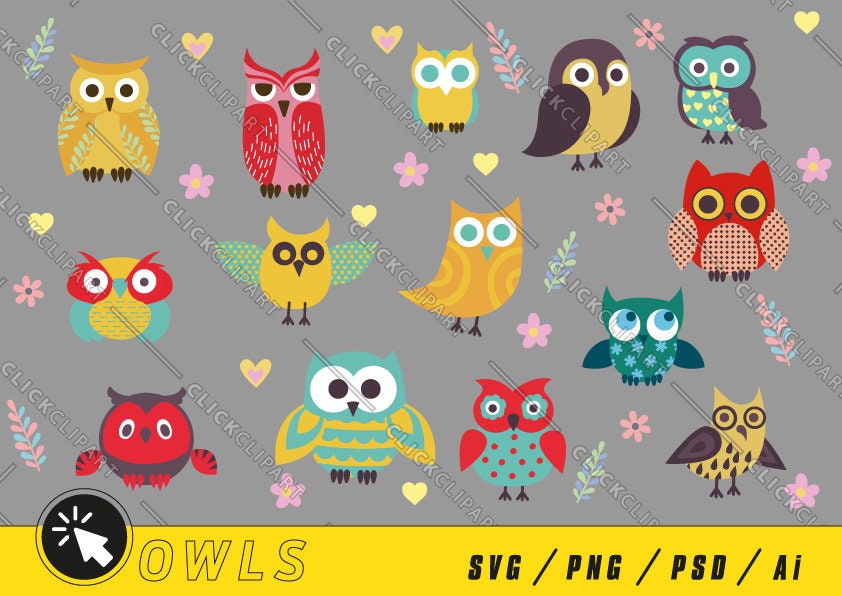 Eule-Clipart Eule SVG Eule PNG Eulen-Silhouette Vogel Svg Waldtiere Svg ...