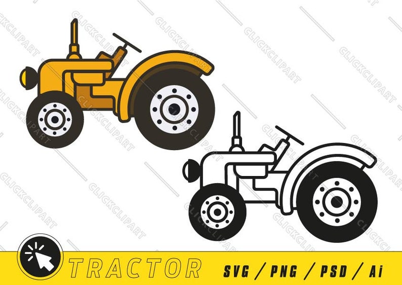 Tractor SVG Tractor PNG Tractor Clipart Farm Life Farmer Farming Line ...