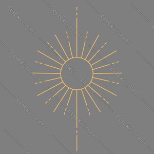 Boho Sun Clipart | Boho Elements | Boho Sun SVG | Boho Sun PNG | Boho ...