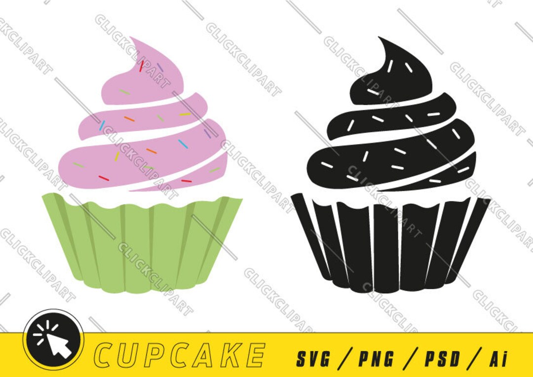 Cupcake SVG | Birthday Cake Clipart, Line Art (digital Download) - Etsy UK
