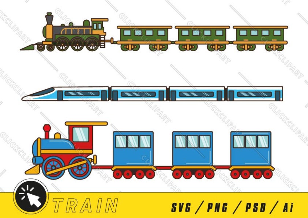 Train SVG Bundle Vector | Trains Transportation Cut File | Toy Train ...
