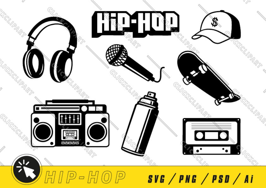 Hip Hop SVG | Rap SVG | 80s SVG | Old School | Silhouette | Svg Bundle ...