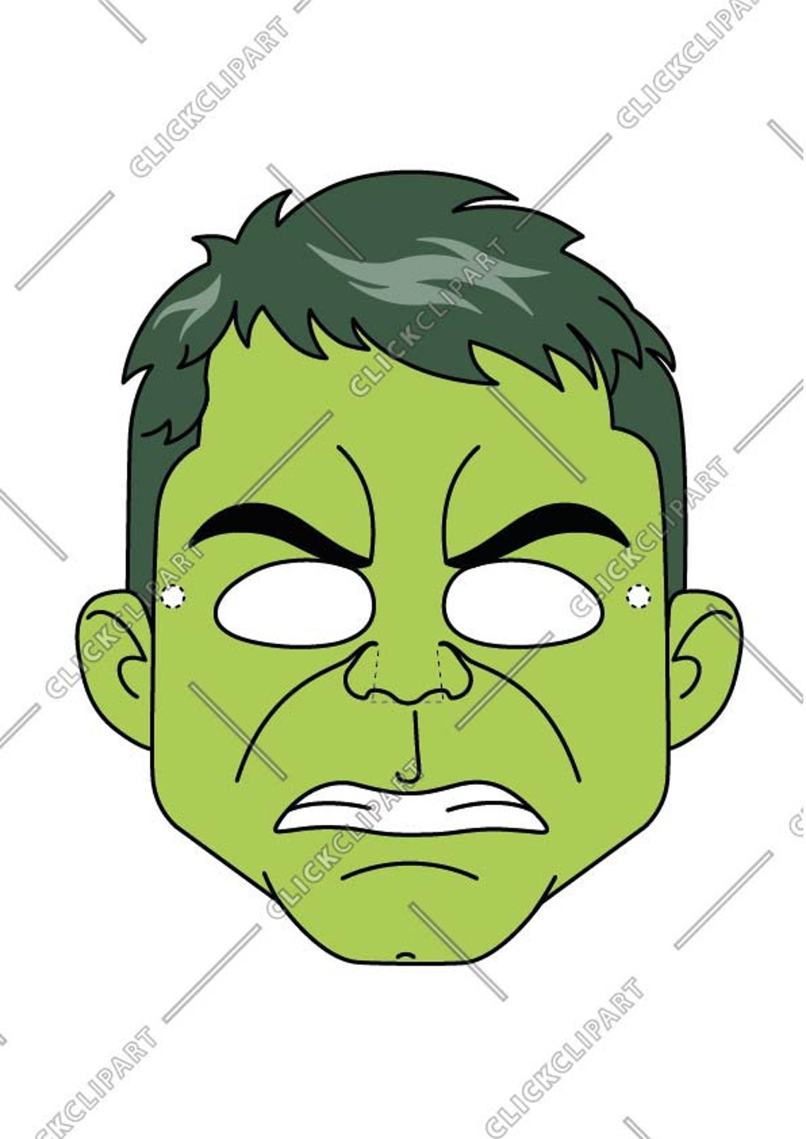 Hulk Birthday Party Digital Paper Face Mask SVG Files for - Etsy