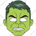 Hulk Birthday Party Digital Paper Face Mask SVG Files for - Etsy