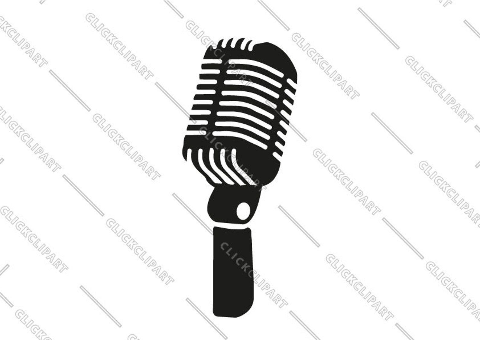 Microphone SVG Microphone PNG Microphone Clipart Vintage Silhouette Svg ...