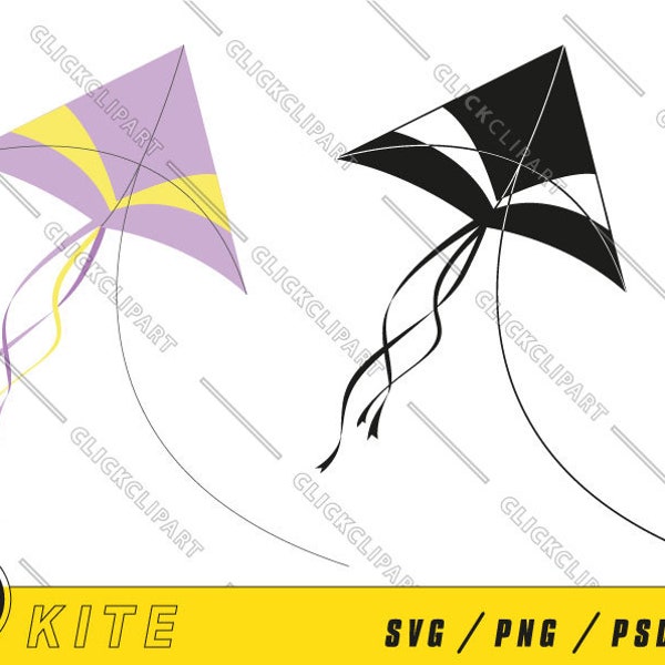 Kite Clipart - Etsy