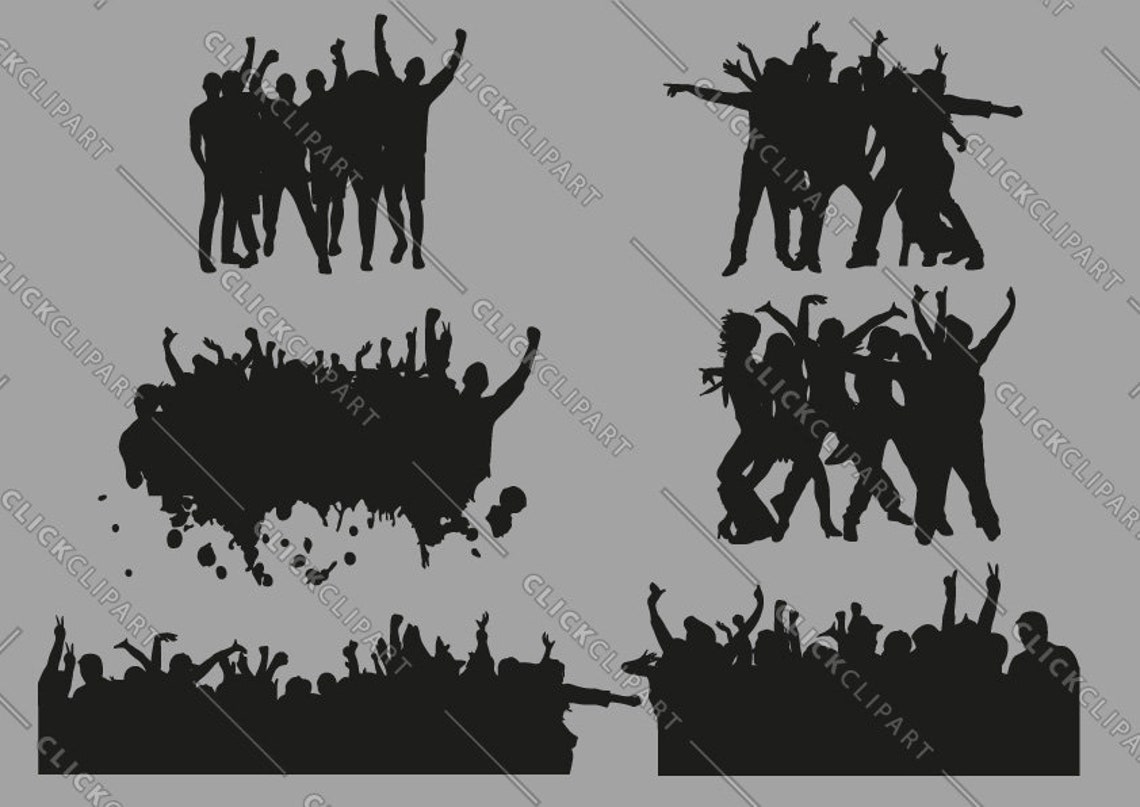 Cheering Crowd SVG | Cheering People | Concert | Music Festival ...