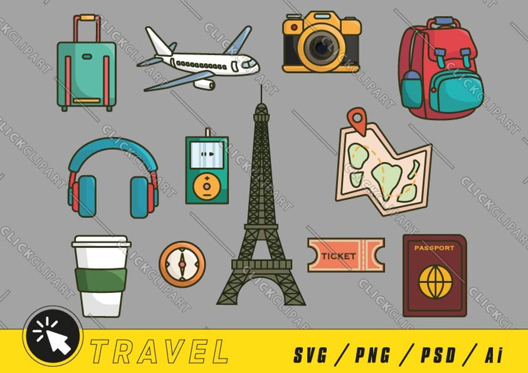 Travel SVG | Family Vacation SVG | Road Trip PNG | Clipart | Suitcase ...