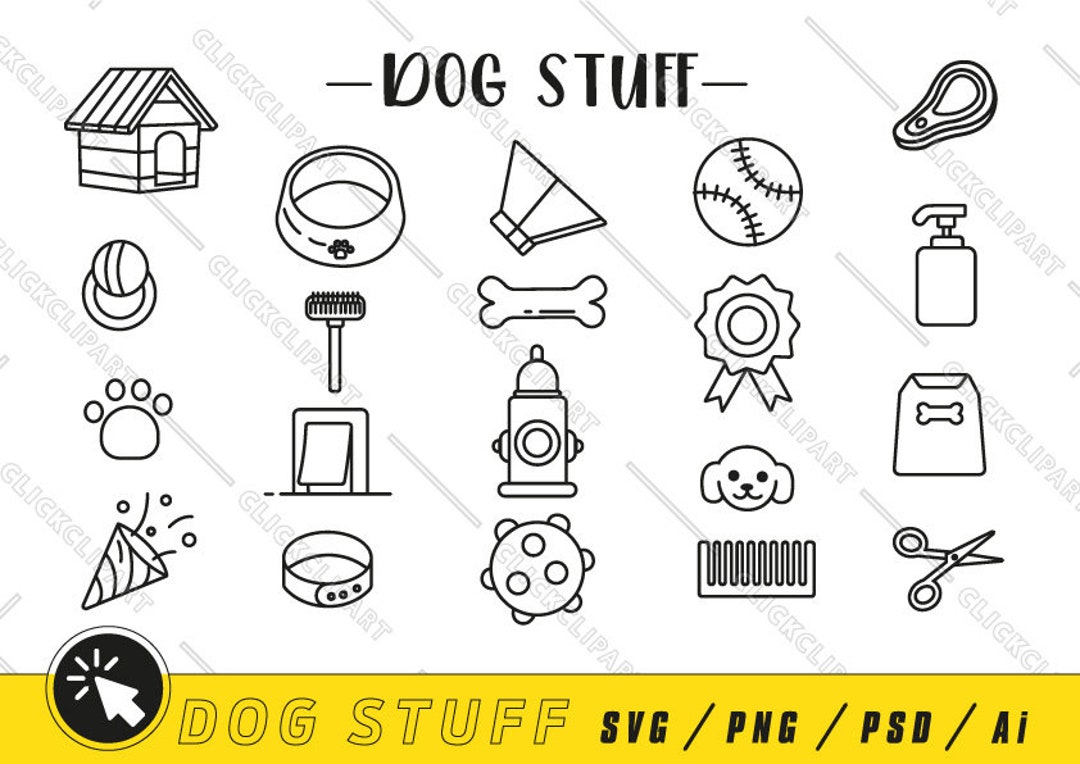 Dog Stuff SVG | Dog Accessories SVG | Dogs Toys Svg | Dog Lover Svg ...