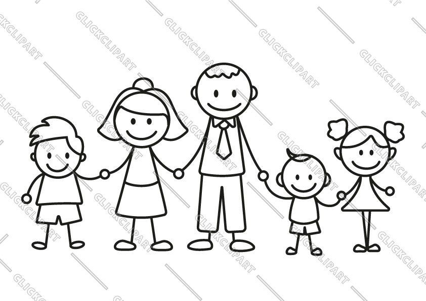 Stick Family SVG Stick People SVG Stickdatei Stick Figures Svg Boy ...