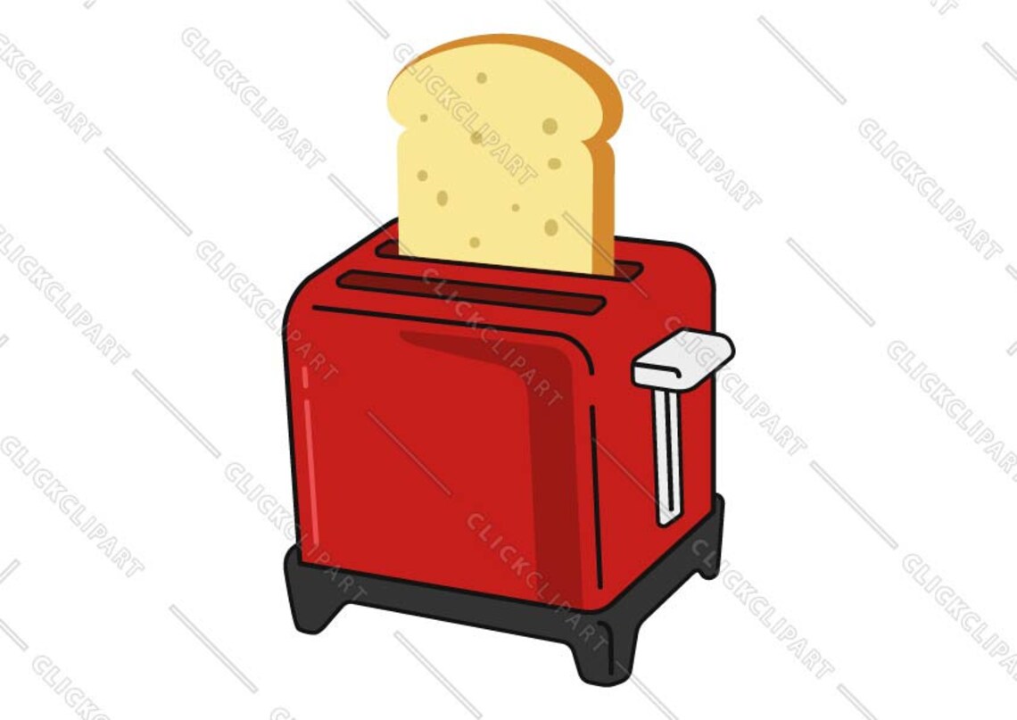 Toaster Vector Slice Bread Cartoon SVG Cut Files Food - Etsy