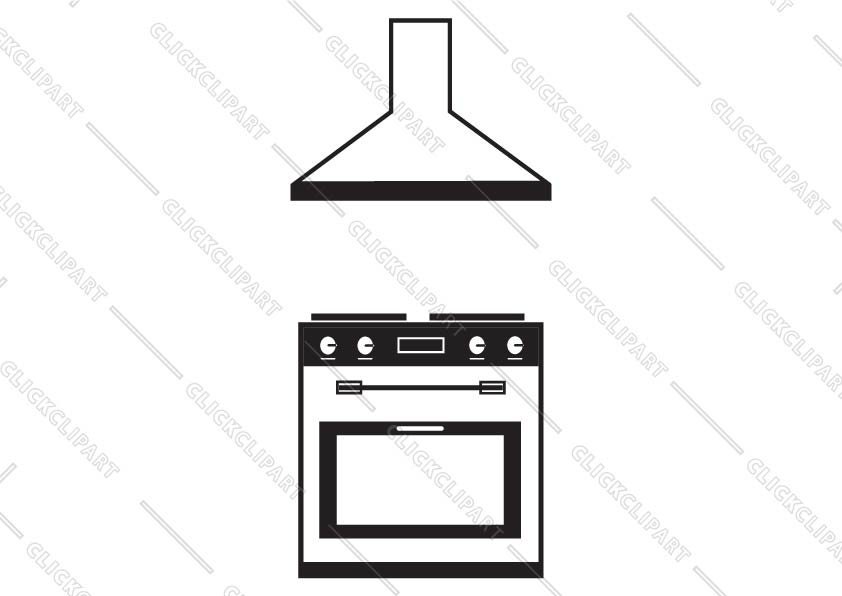 Stove SVG Stove PNG Stove Clipart Oven Kitchen Home Appliance Line Art ...