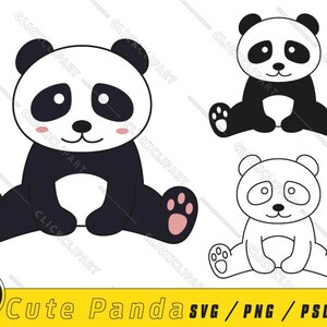 Cute Panda SVG Baby Panda PNG Panda Svg Designs Panda Bear Svg Animal ...