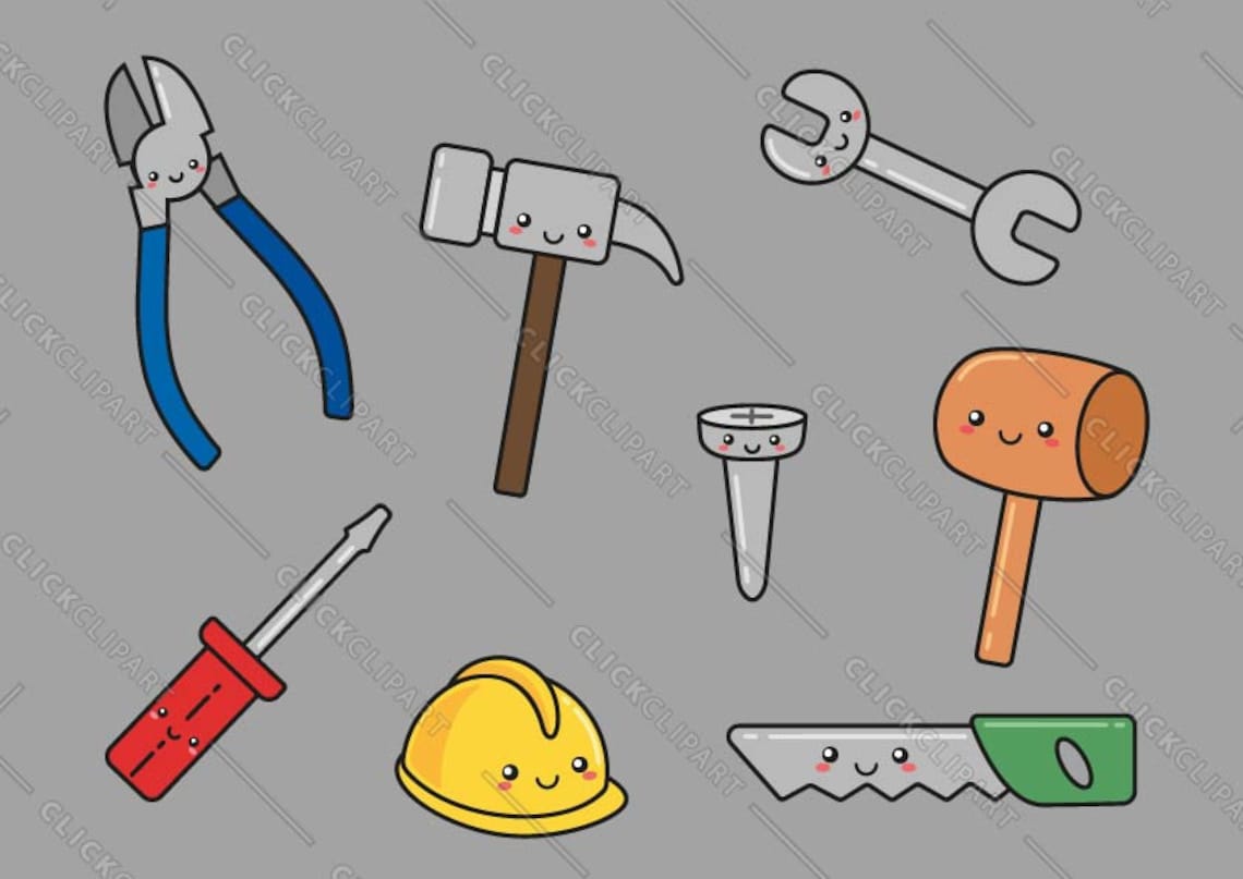 Kawaii Tool Cartoon Vector | SVG, PNG, PSD, Ai Files - Etsy